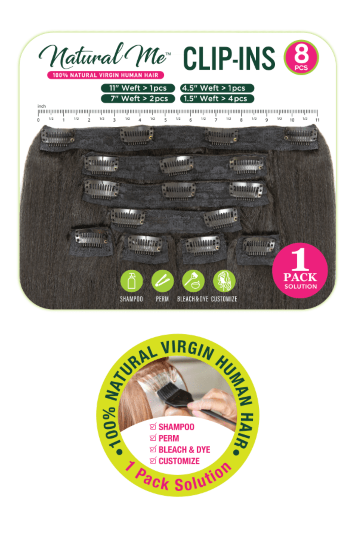 Janet Collection Natural Me Perm Yaky 8PCS Clip Ins – Exodus Beauty
